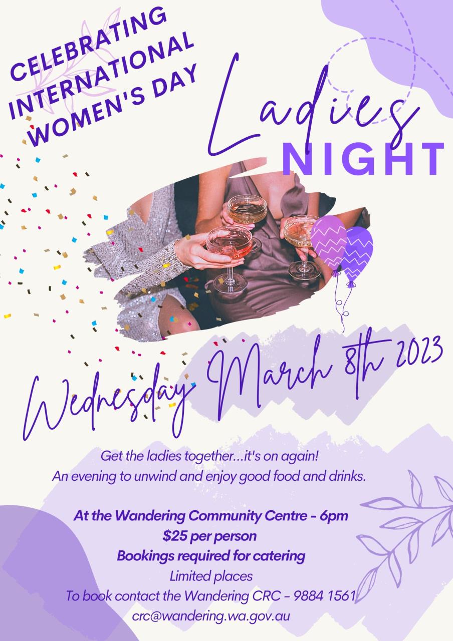 LADIES NIGHT 2023 » Shire of Wandering